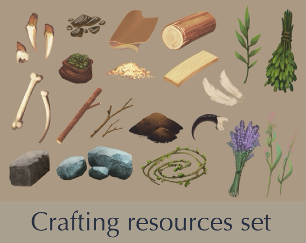 Painted Crafting Resources set by Nim