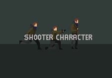 Pixel 2D shooter character by OminousIX
