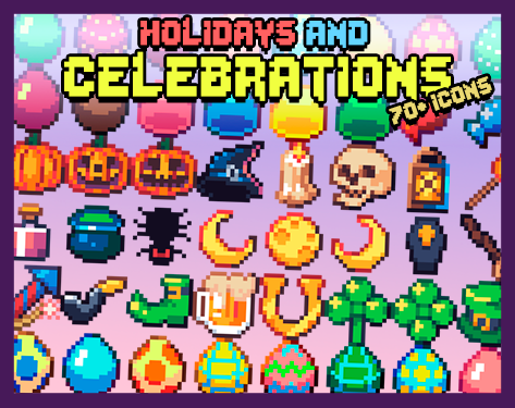 Holidays and Celebrations Icon Pack (70+ Icons) by Kazzter