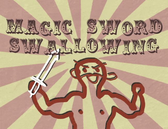 Magic sword swallowing by gramozilho