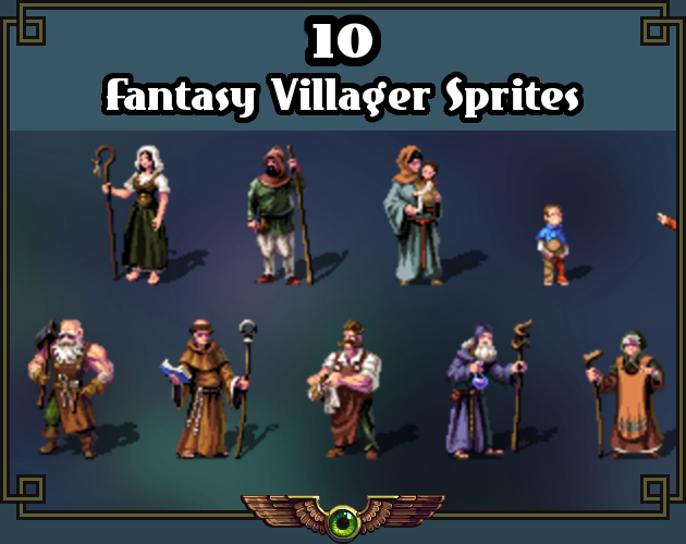 10 Fantasy Pixel Human Village Character by Thomas Feichtmeir "Cyangmou"