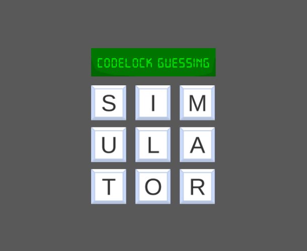 Codelock Guessing Simulator by AtomicTaco
