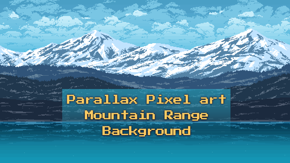 Mountain Range - Parallax Pixel art Background by Digital Moons