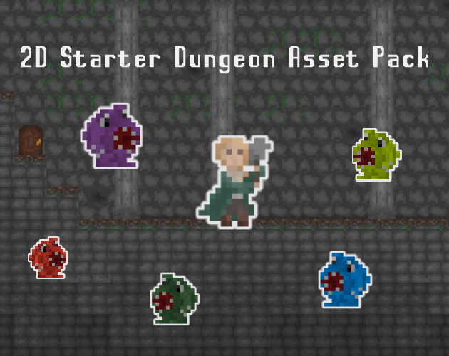 16x16 2D Starter Dungeon Asset Pack by actuallyKron