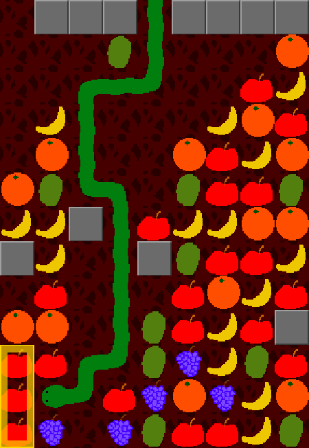 Snake match by squarity