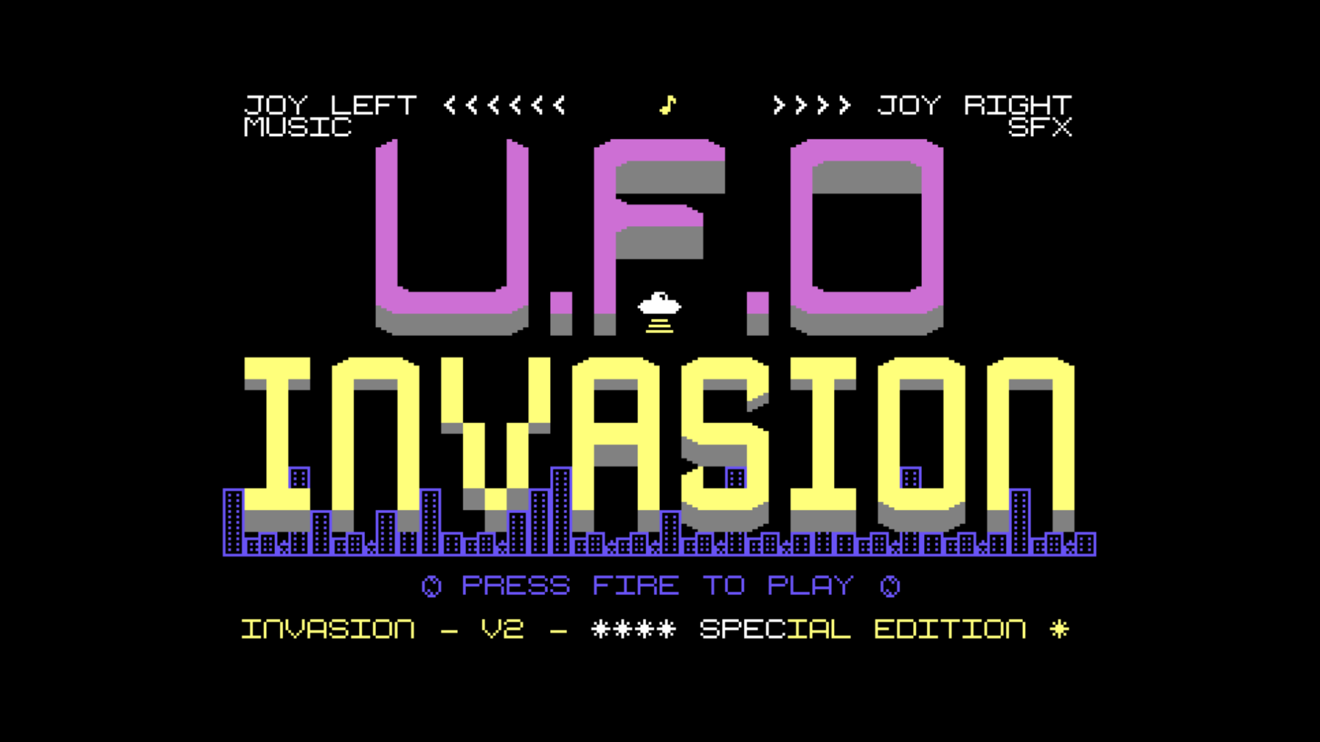 New UFO Invasion Non-Compo V2 Special Edition C64. - U.F.O Invasion V2 ...