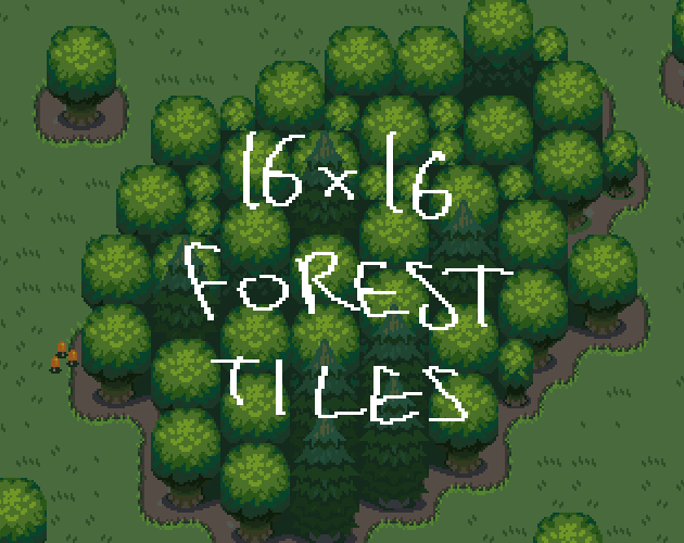16x16 Forest Tileset by Fawf_art