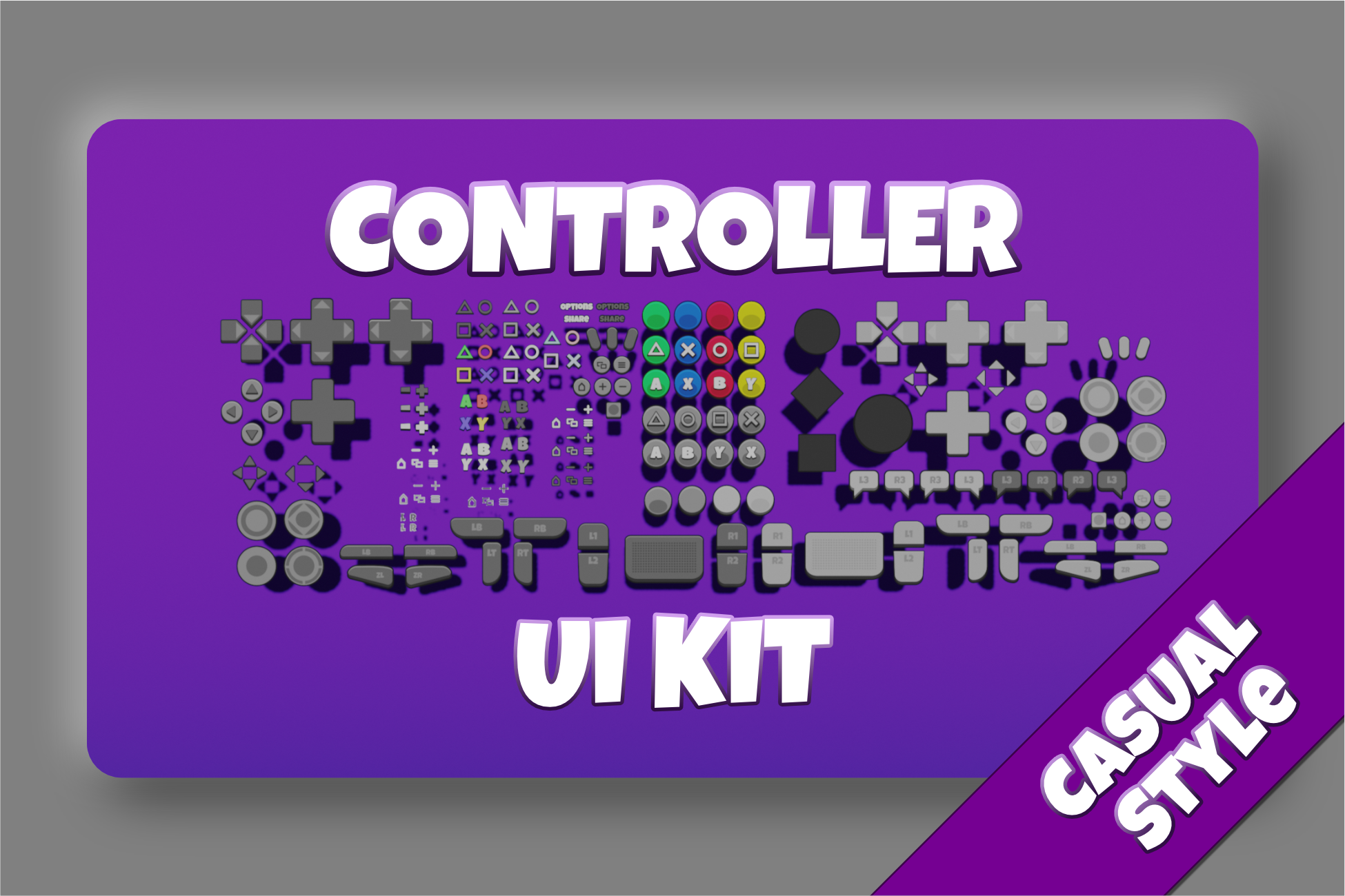 Casual Controller UI Overlay Graphics by LotsOfStuff