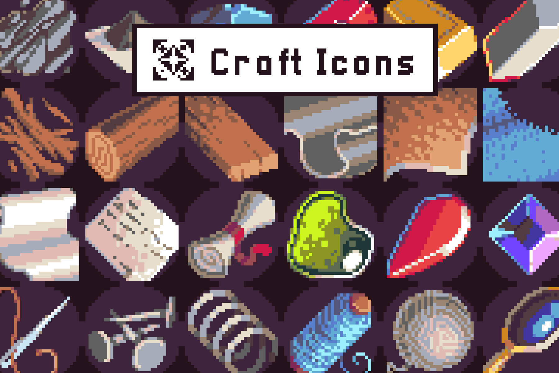 Icons for Crafting Pixel Art Pack by Free Game Assets (GUI, Sprite ...