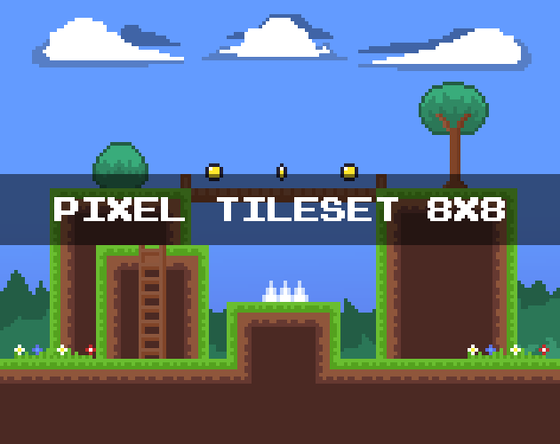 Pixel Tileset 8x8 by Disven