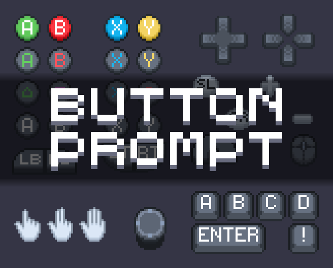 Button Prompt - 16x16 User Interface (Controller, Keyboard, & More) by VEXED