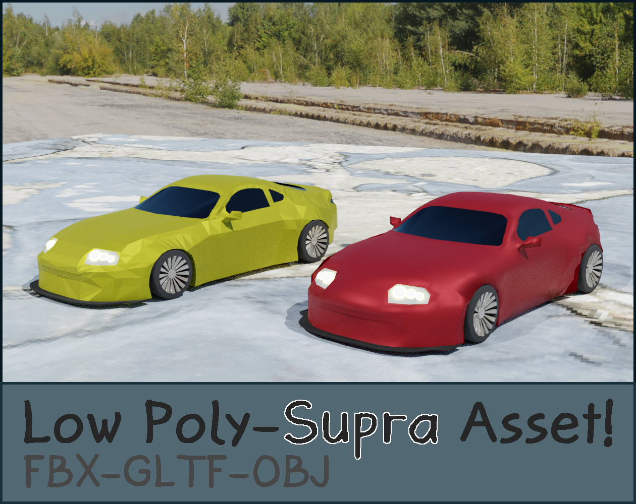 Race Car-low poly game asset by Lexographics