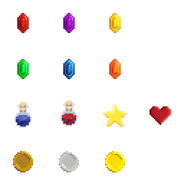 Pixelart Collectibles (32x32)(+3 animations) by GottderFrucht