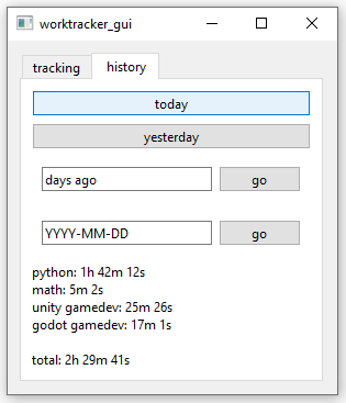 simple work tracker by Seebass22