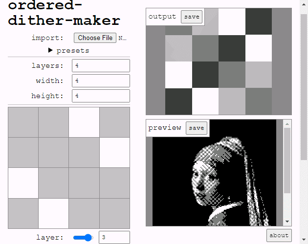 ordered-dither-maker by Sean for The Tool Jam - itch.io