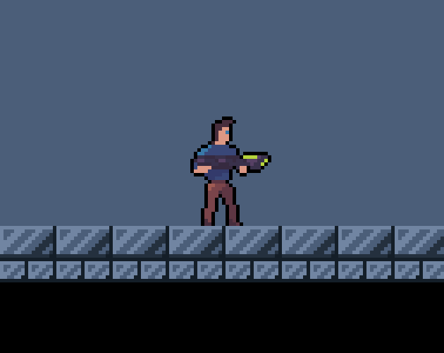 Player Character Pixelart Outlined by Jameos