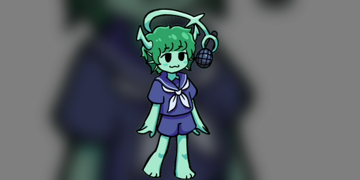 Anchor as senpai angry in fnf by Gamer230