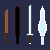50x50 Canvas Random Swords (4) by SirBedivere