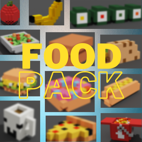 Voxel Food Asset Pack by The Hooded Olive
