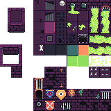 16x16 Dungeon Tiles, Walls, Items, and Sprites by Embey