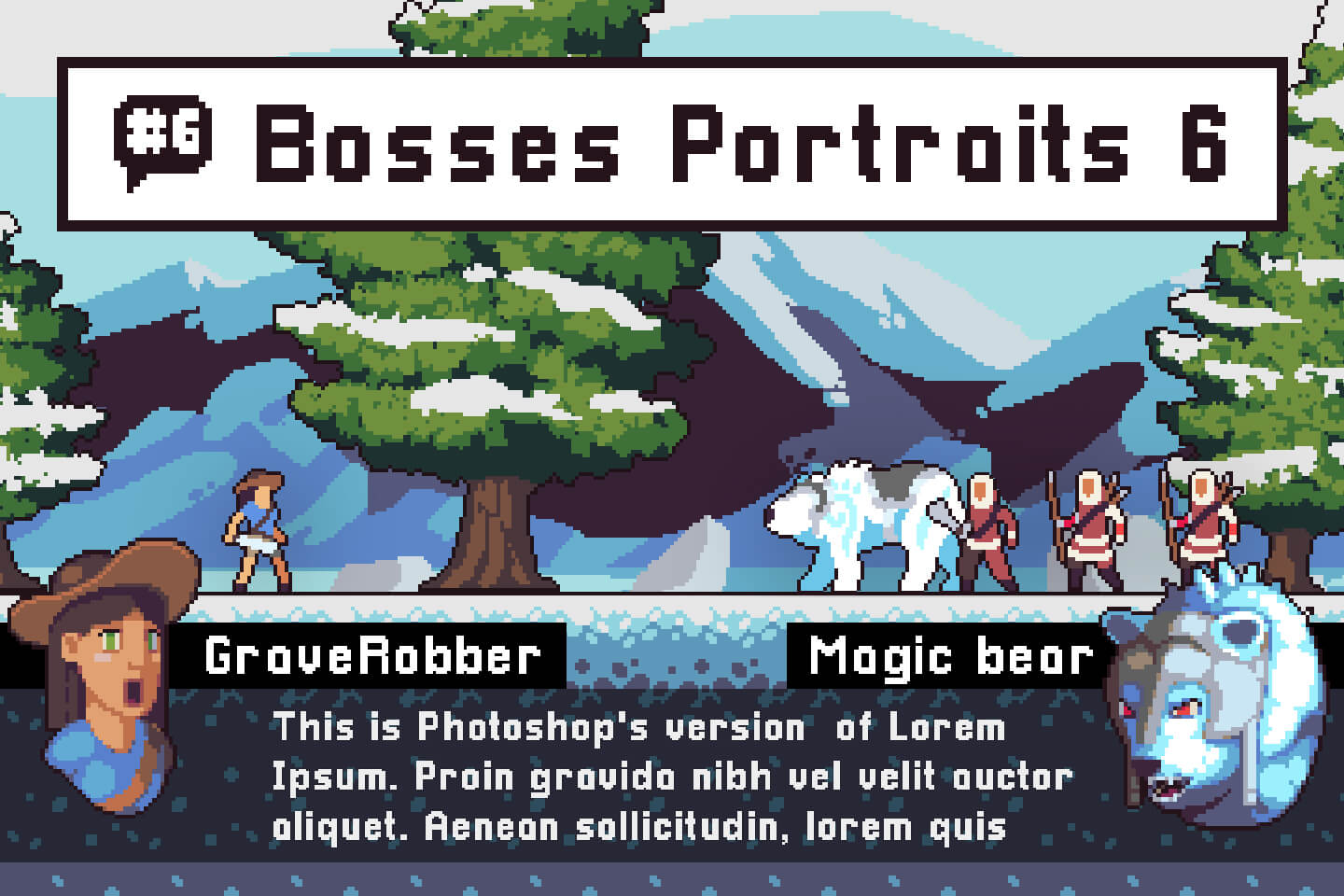 Free Boss Portrait Pack 6 by Free Game Assets (GUI, Sprite, Tilesets)