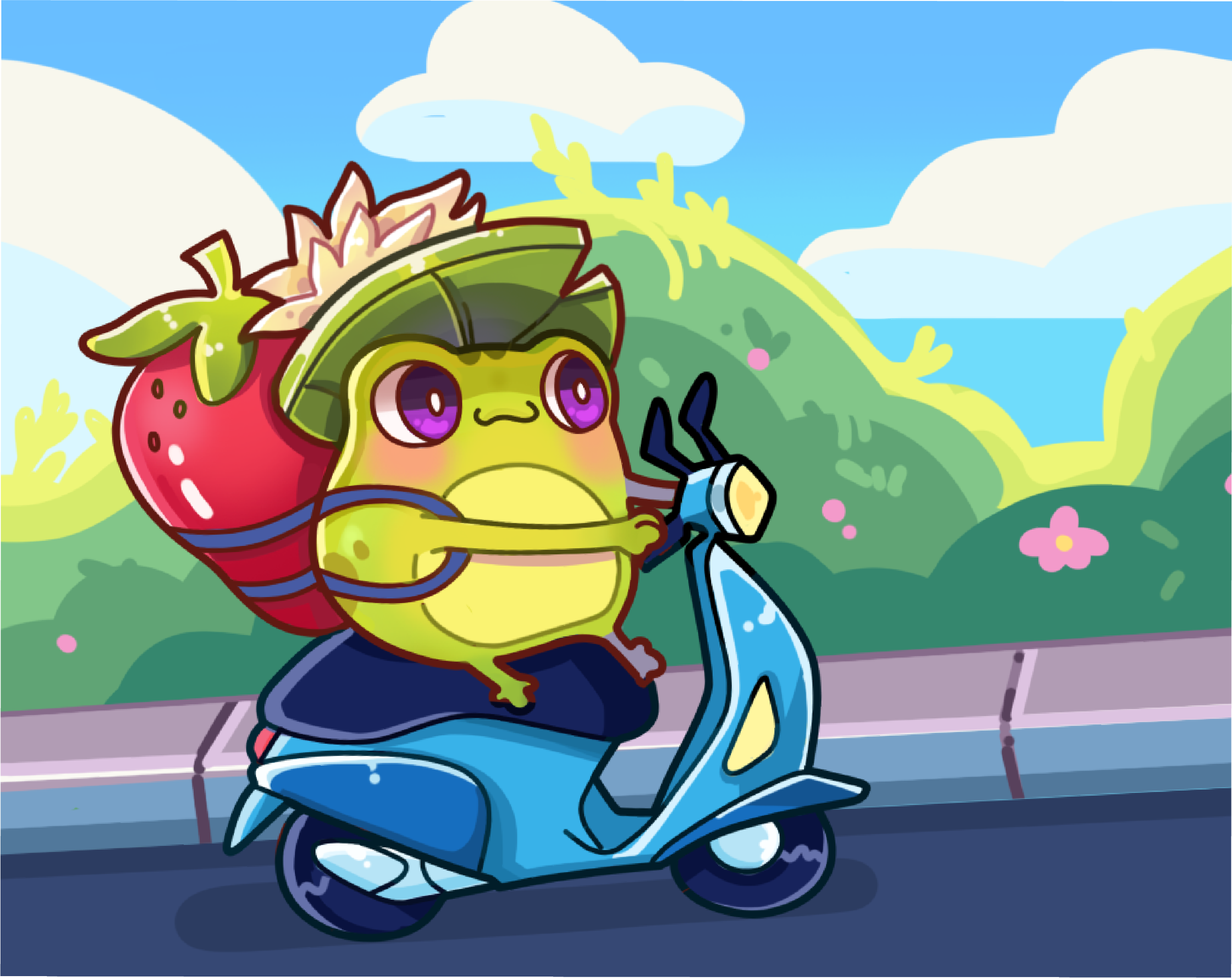 Here Comes That Frog by aipfoundationxrmit