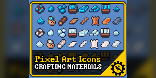 Pixel Art Icons - Crafting Materials by ClockWork Raven