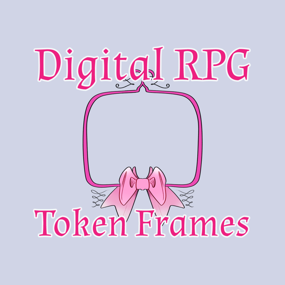 Digital TTRPG Token Frames - Pastel Bows by wirewitchgames