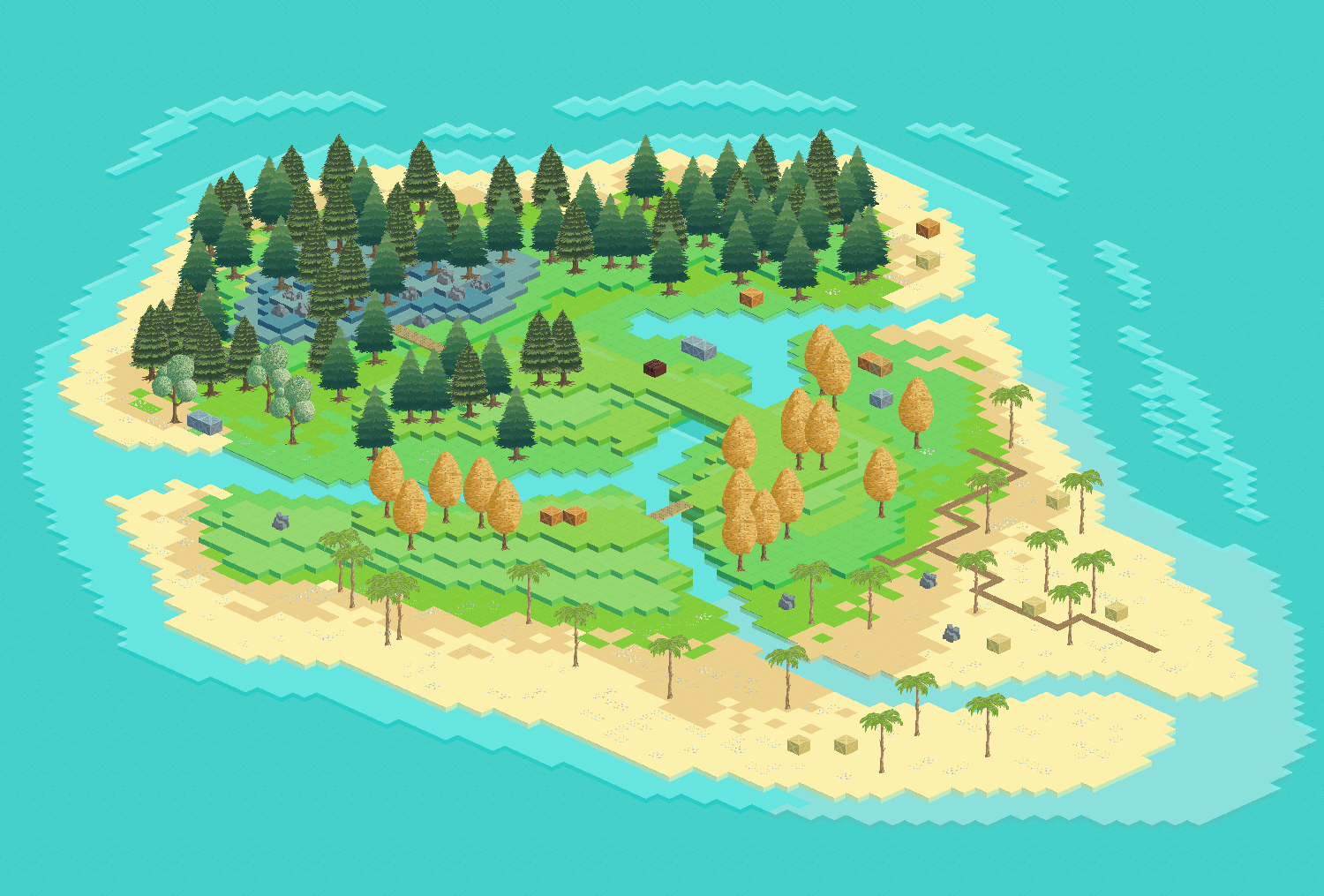 Isometric Asset Pack: Peaceful by Silivar