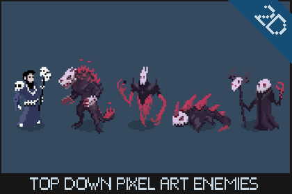 Pixel Art Top-Down RPG Enemies by afgameassets