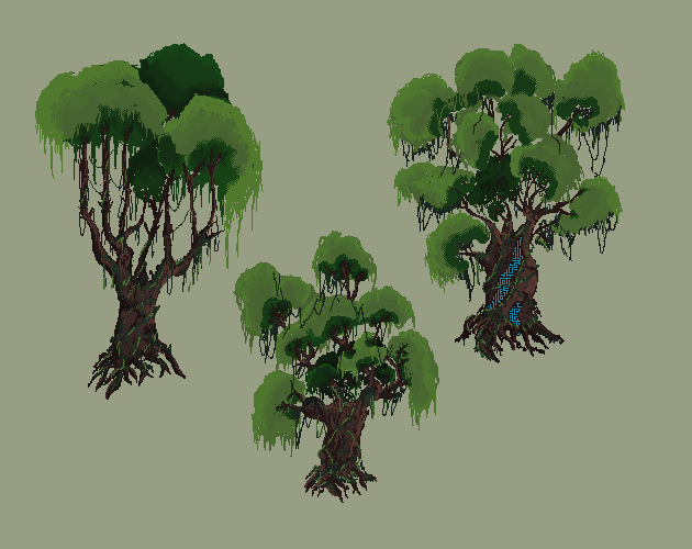 pixel tree pack by RedoneGamesStudio