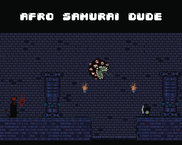 Afro Samurai Dude Pixel Art Book by Black Duck Overlord