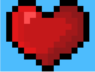 Pixelated Hearts Spritesheet by Buddy Games