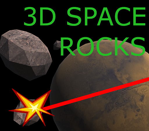 3D Space Rocks by catmilk