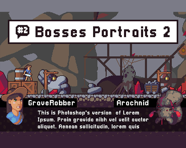Bosses Portraits for Dialogues 2D Assets by Free Game Assets (GUI ...