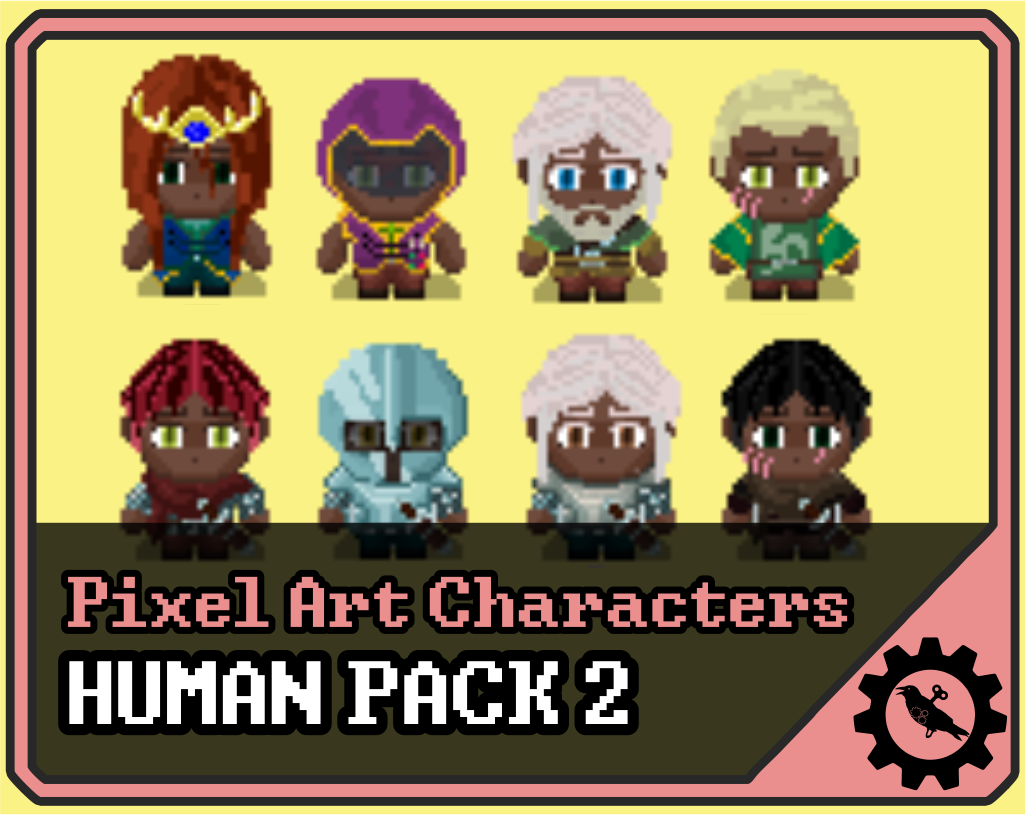 Pixel Art Characters - Human Pack 2 by Clockwork Raven