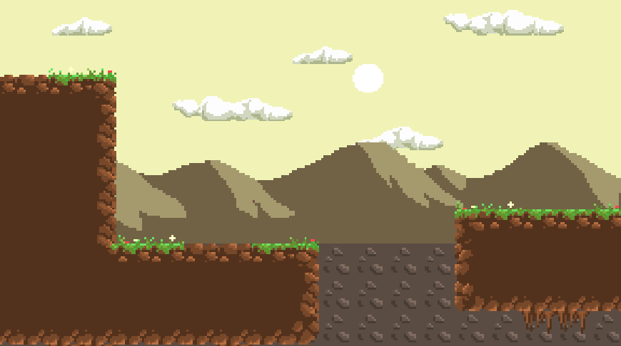 Dirt Platformer Tiles by miguelf03kai