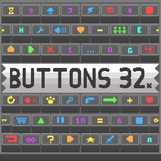 Bit Buttons 32x32 by Daniel Matheus