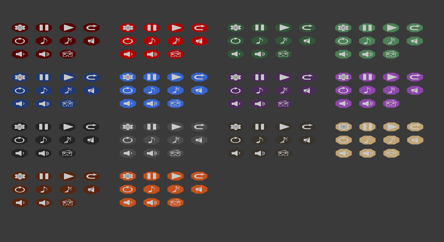 HUD And Buttons Flat Pack by studiofg934