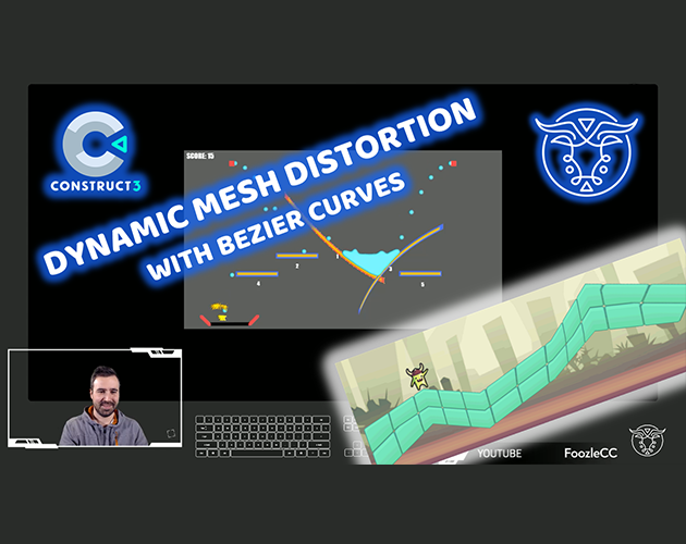 Dynamic Mesh Distortion with Bezier Curves - Construct 3 Tutorial by Foozle