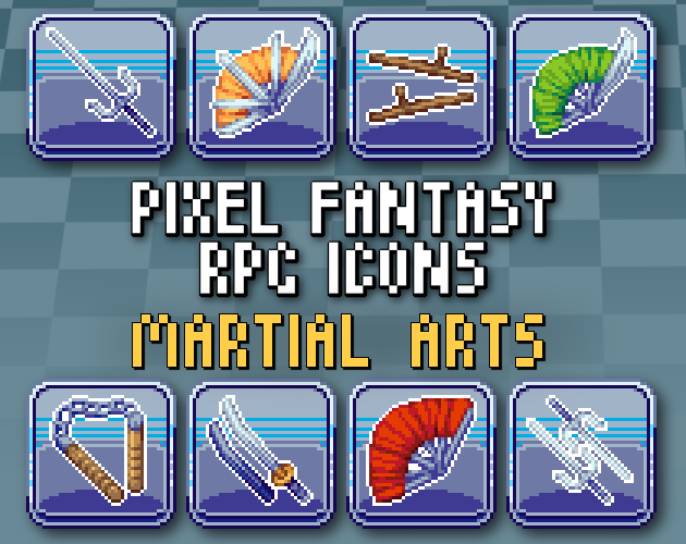PIXEL FANTASY RPG ICONS - Martial Arts by Caz