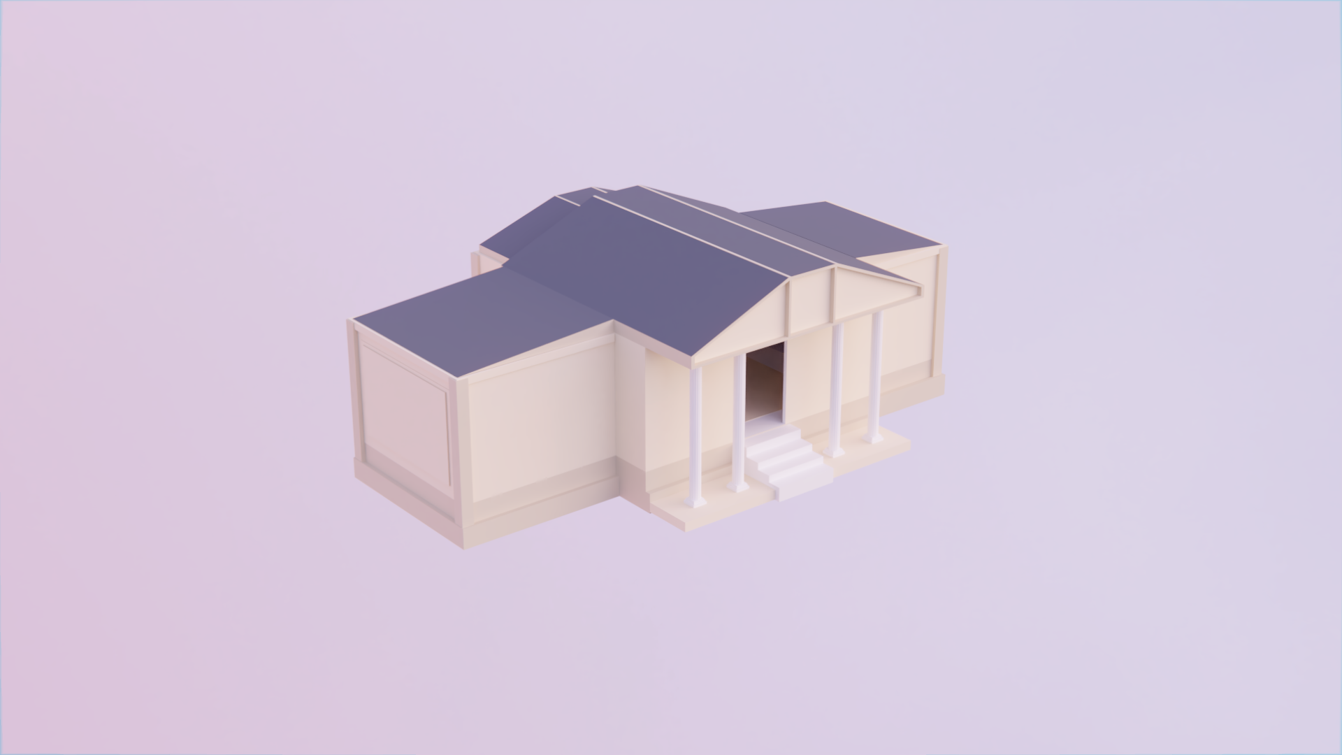Bank - Low Poly Style by Tiko