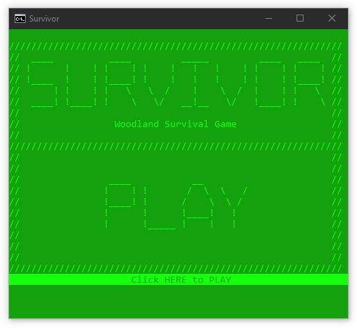 Survivor - Batch File Game by Jyration
