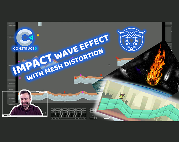 Impact Wave Effect with Mesh Distortion - Construct 3 Tutorial by Foozle