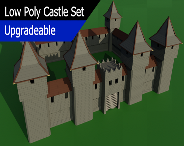 Low Poly RTS Castle Set - Upgradable by mordock1