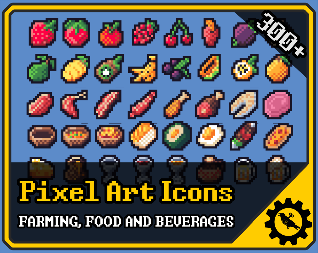 RPG Icon Pack - 300+ Farming, Food and Beverages by Clockwork Raven