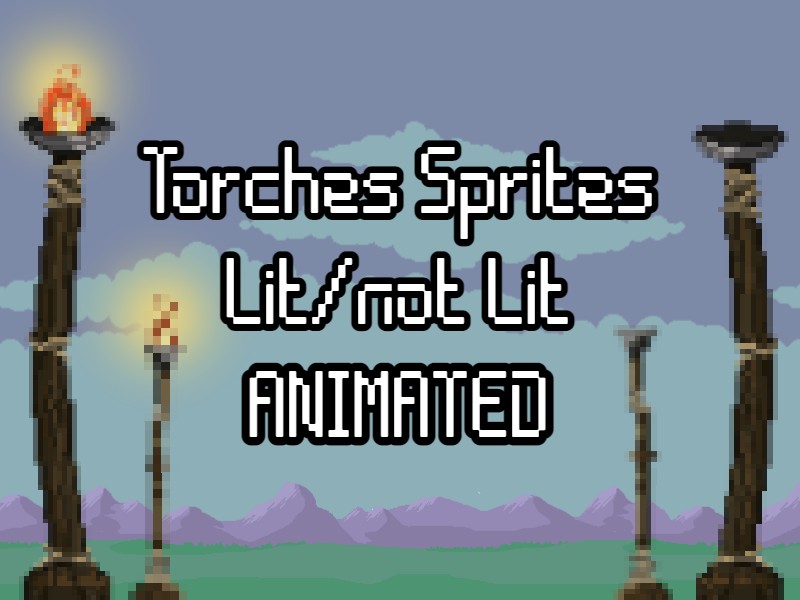 Pixel Torches - pixel torch - Big and small by GIANMANSUPER