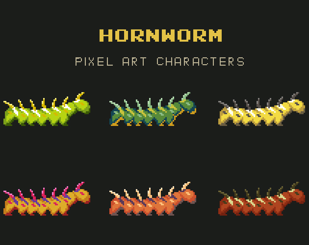 Horn Worm - Pixel Art Character by sanctumpixel