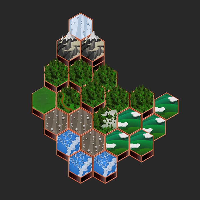 Hexagonal Terrains by Gafanha