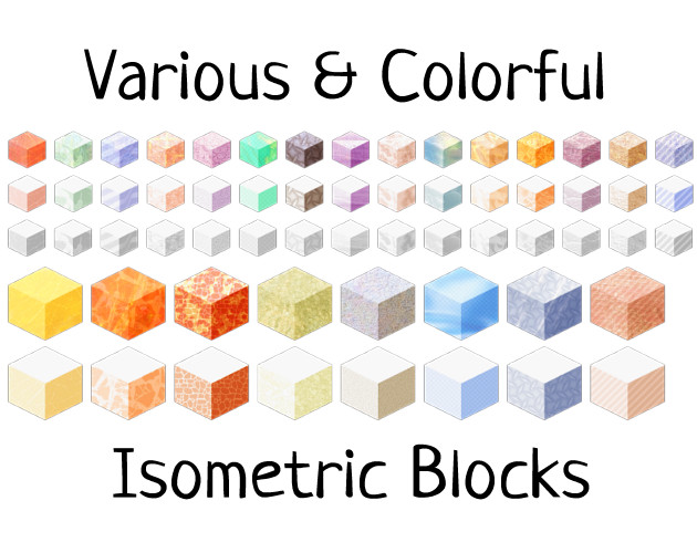 Isometric Blocks - Colorful Edition by 1DollarShop